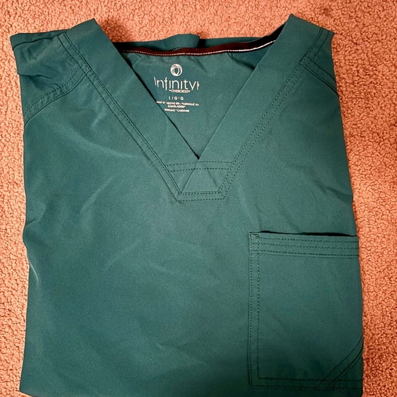 Cherokee Infinity | Shirts | Cherokee Infinity Green Scrub Top | Poshmark